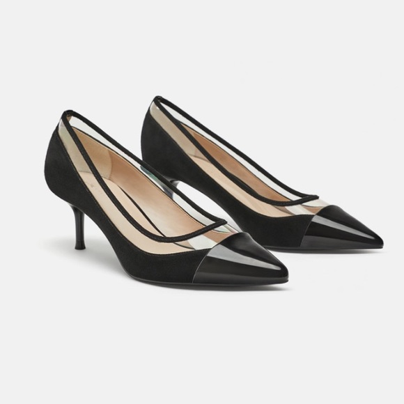 Zara | Shoes | Zara Vinyl Midheel Shoes Nwt | Poshmark